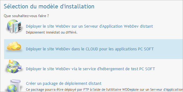 Déployer un site WEBDEV dans PCSCloud